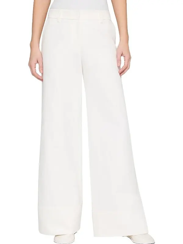 Lafayette 148 New York Charles Wide-leg Pants - White