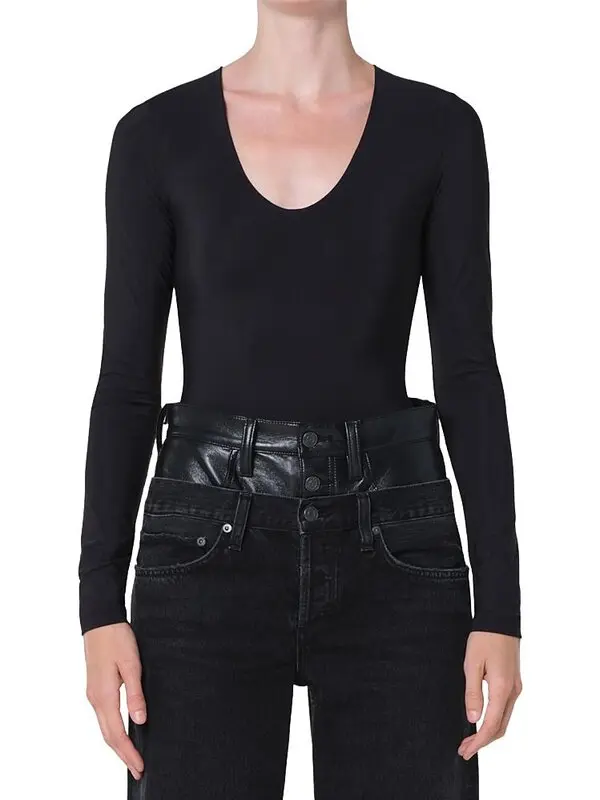 AGOLDE Clem Bodysuit - Black