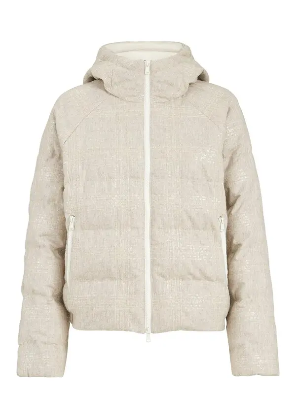 Brunello Cucinelli Virgin Wool Down Puffer Jacket - Beige