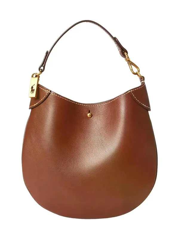 Polo Ralph Lauren Pony-plaque Leather Shoulder Bag - Brown
