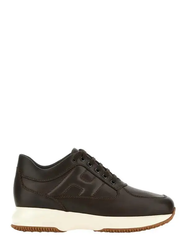 Hogan Leather Sneakers - Brown