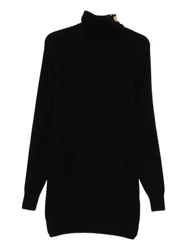 Balmain Cashmere And Wool Mini Dress - Black