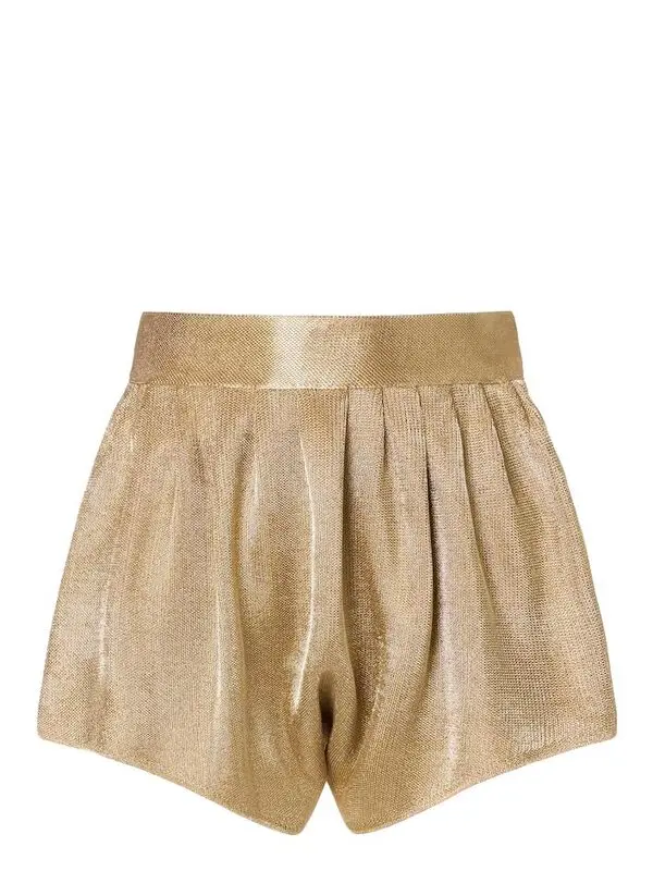 Alaïa High-rise Mesh Shorts - Gold