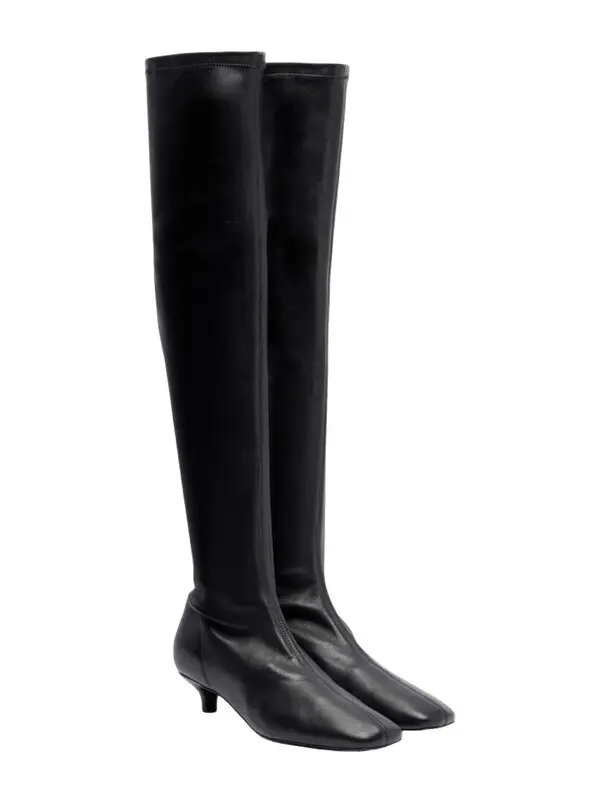 TOTEME Leather Over-the-knee Boots - Black
