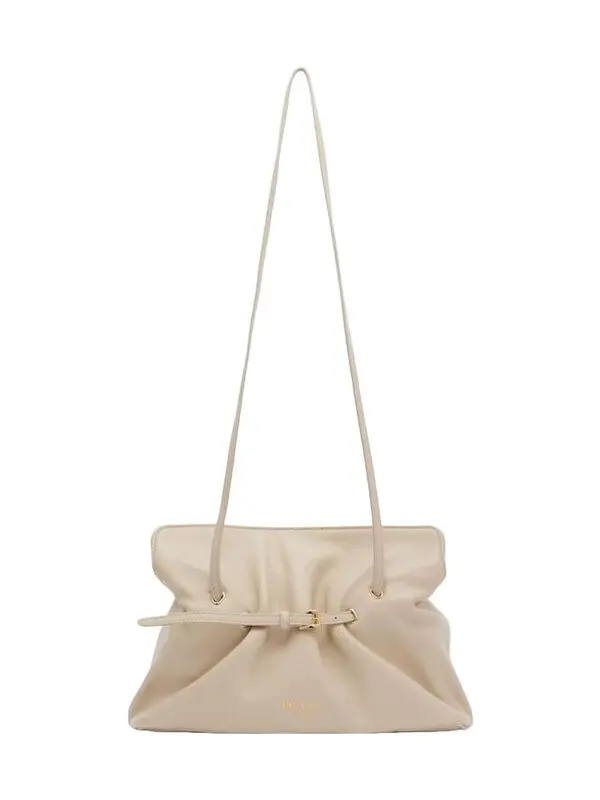 Prada Small Leather Shoulder Bag - White