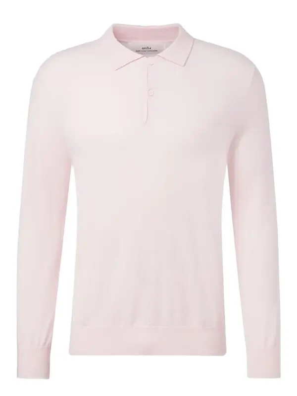 Arch4 Cashmere Polo Sweater - Pink