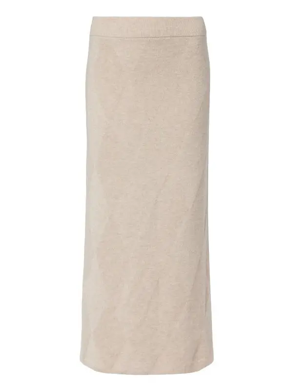 Max Mara Salubre Argyle Cashmere Midi Skirt - Beige