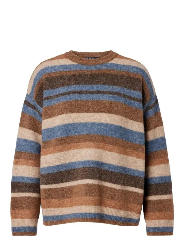 Max Mara Volare Striped Alpaca-blend Sweater - Beige