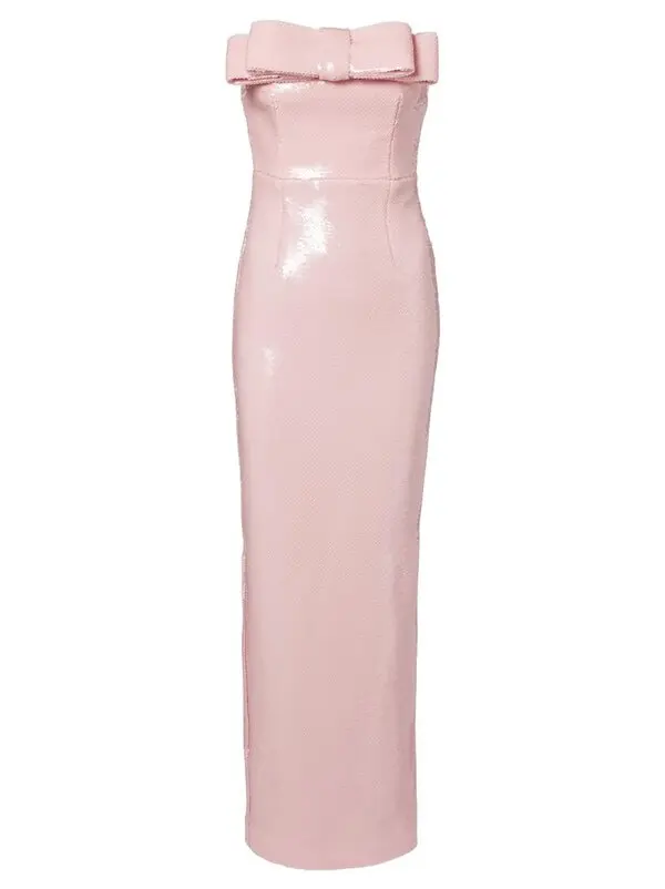 THE NEW ARRIVALS ILKYAZ OZEL Sisu Sequin Gown - Pink