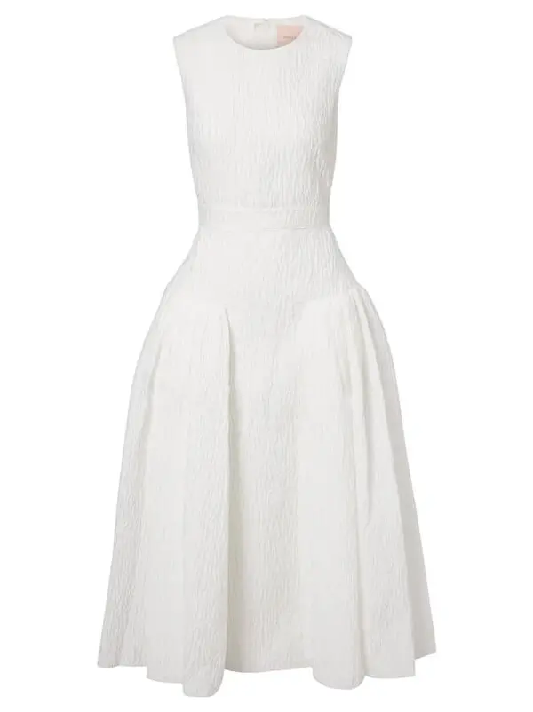 ROKSANDA Aya Cloqué Midi Dress - White