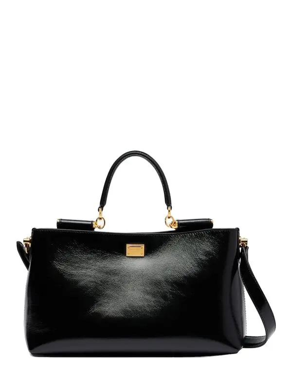 Dolce & Gabbana Vittoria Leather Tote - Black