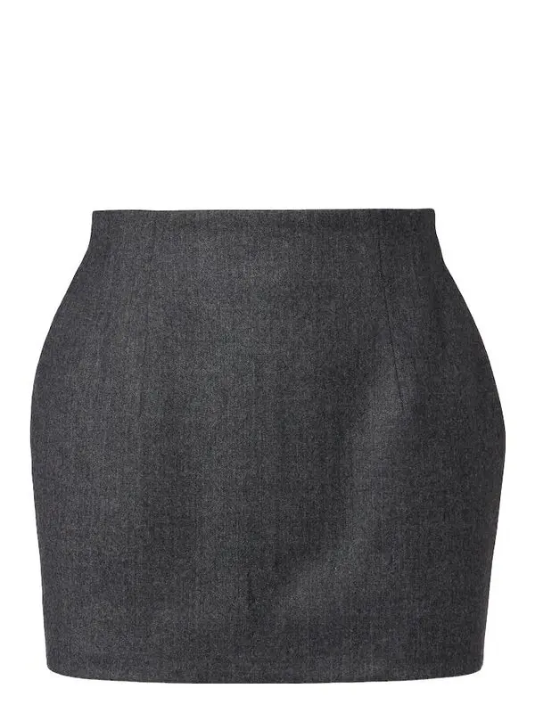 Wardrobe.NYC Wool Mini Skirt - Grey