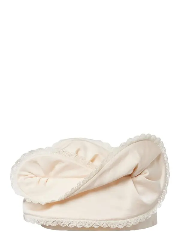 Magda Butrym Ruffled Cotton And Silk Bandeau Top - White