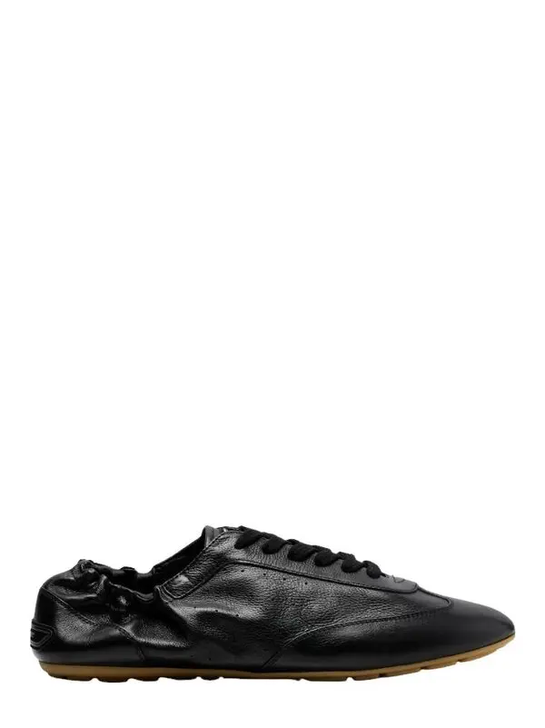 Saint Laurent Lewis Leather Sneakers - Black