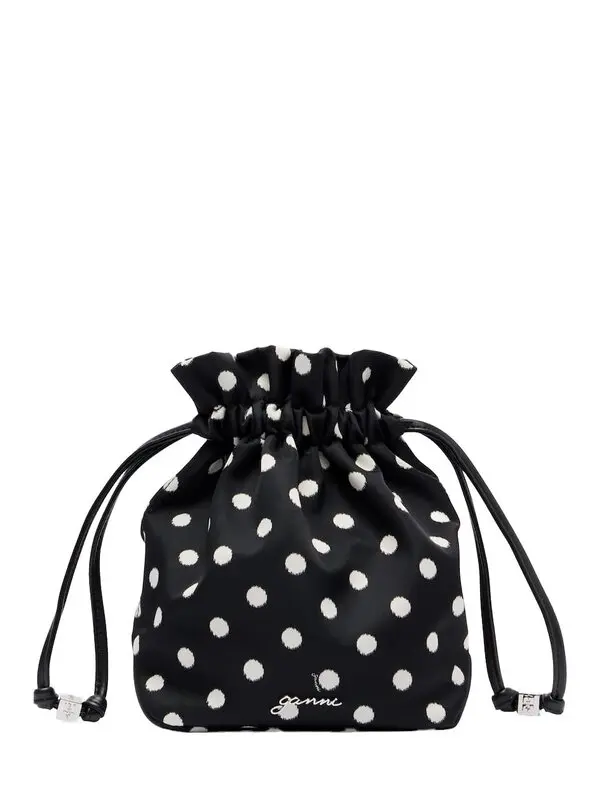 GANNI Polka-dot Pouch - Black