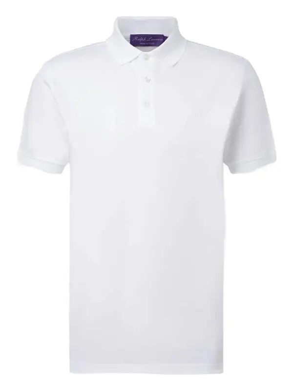 Ralph Lauren Purple Label Cotton Piqué Polo Shirt - White