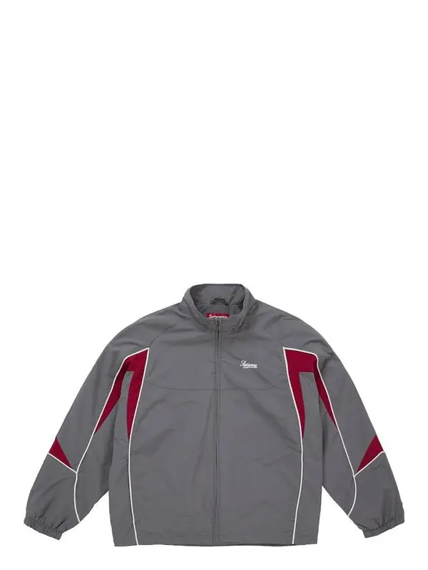 Supreme Contrast Piping Track Jacket - Grey