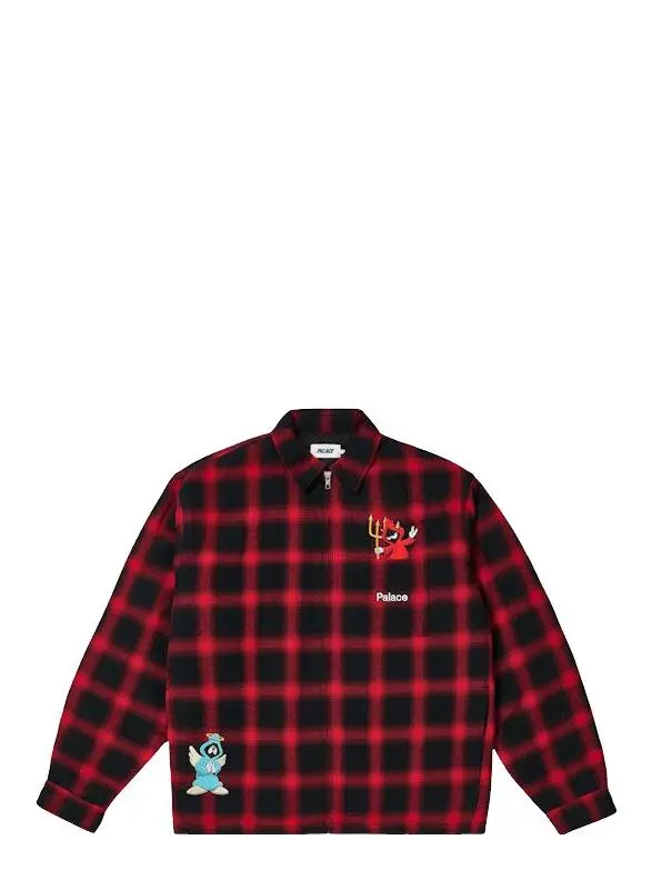 PALACE Zip Up Shirt - Red