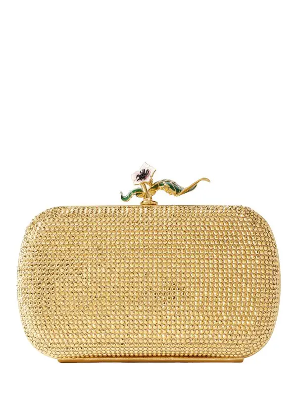 Bottega Veneta Knot-embellished Metallic Leather Clutch - Gold