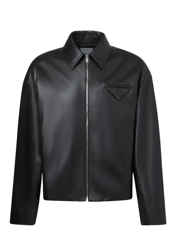 Bottega Veneta Leather Jacket - Brown