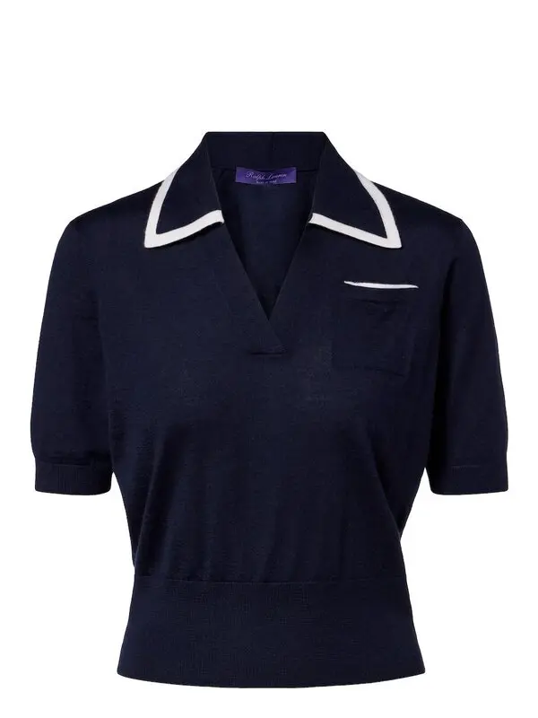 Ralph Lauren Cashmere Polo Sweater - Blue