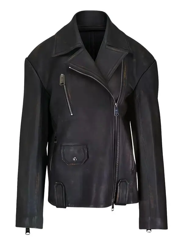 Khaite Catalina Leather Jacket - Black