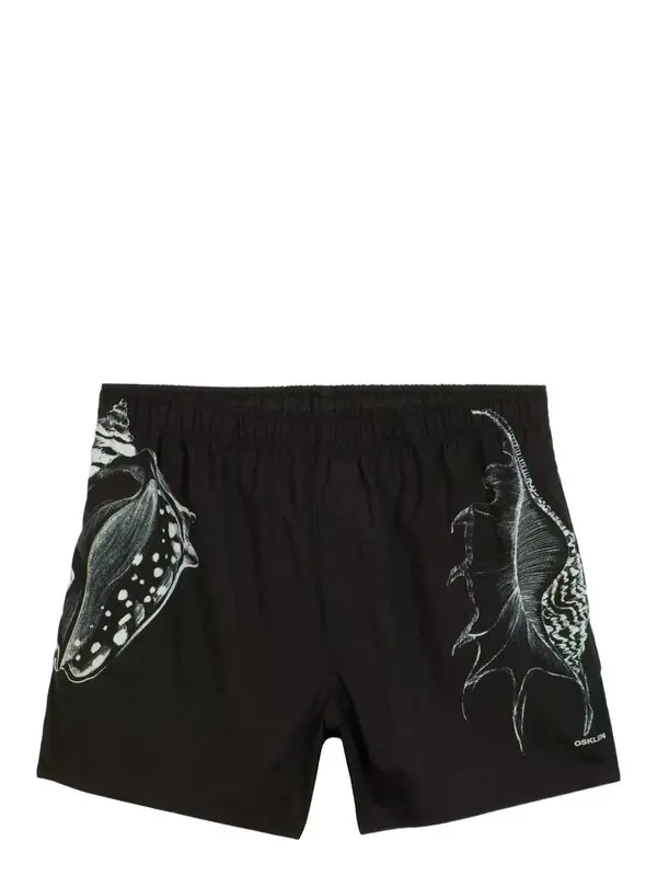 OSKLEN Shell-print Swim Shorts - Black