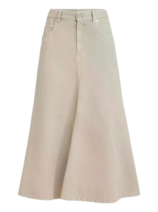Brunello Cucinelli Five-pocket Flared Skirt - Neutrals