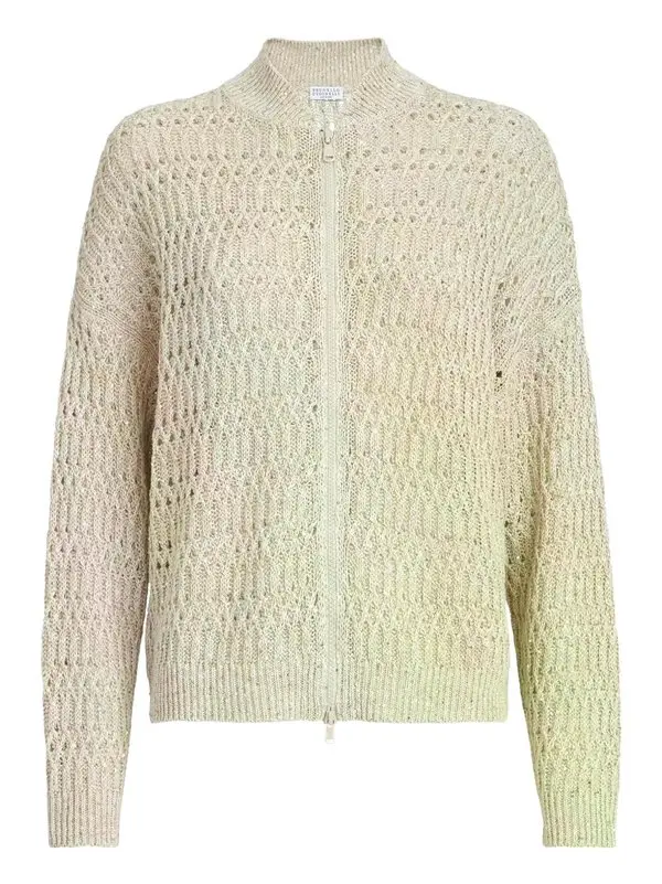 Brunello Cucinelli Zip-up Cardigan - Neutrals