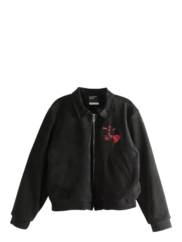 Enfants Riches Déprimés Constructivist Suede Jacket - Black