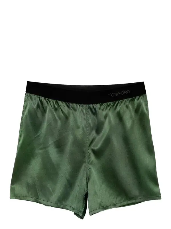 TOM FORD Satin Shorts - Green