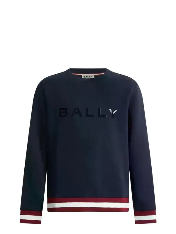 Bally Logo-print Crewneck Sweatshirt - Blue