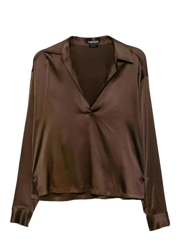 TOM FORD Satin Blouse - Brown
