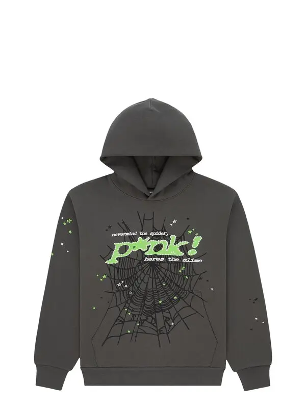 SP5DER Sp5 Punk Pullover Hoodie - Grey