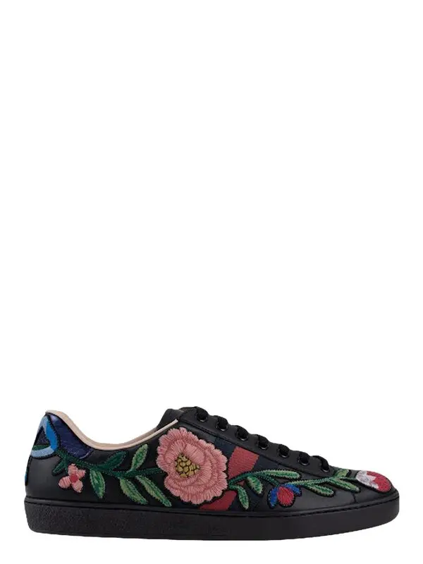 Gucci Ace Embroidered Floral - Black
