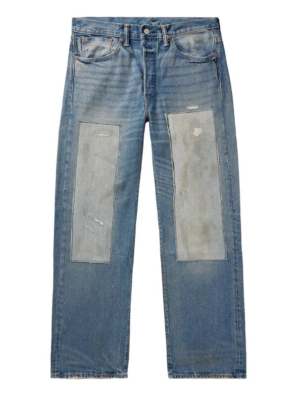 Ralph Lauren Straight-leg Panelled Selvedge Jeans - Blue