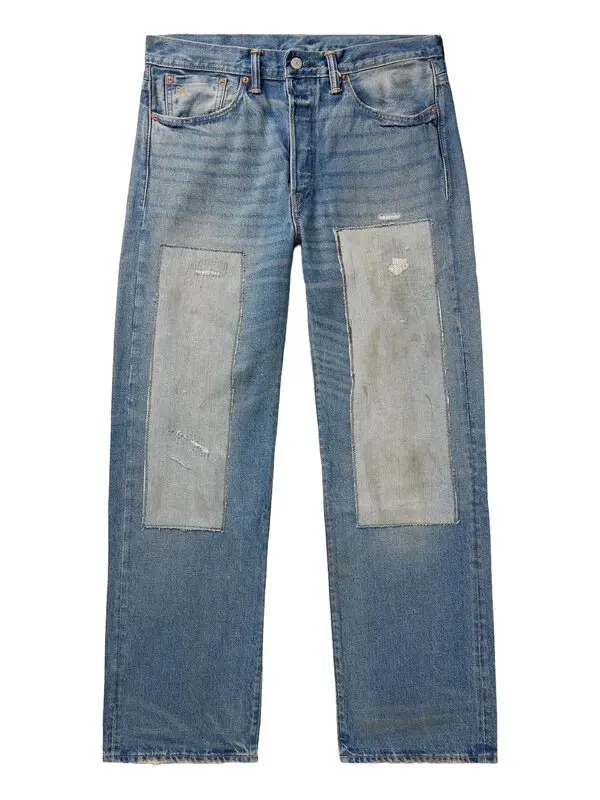 Ralph Lauren Straight-leg Panelled Selvedge Jeans - Blue
