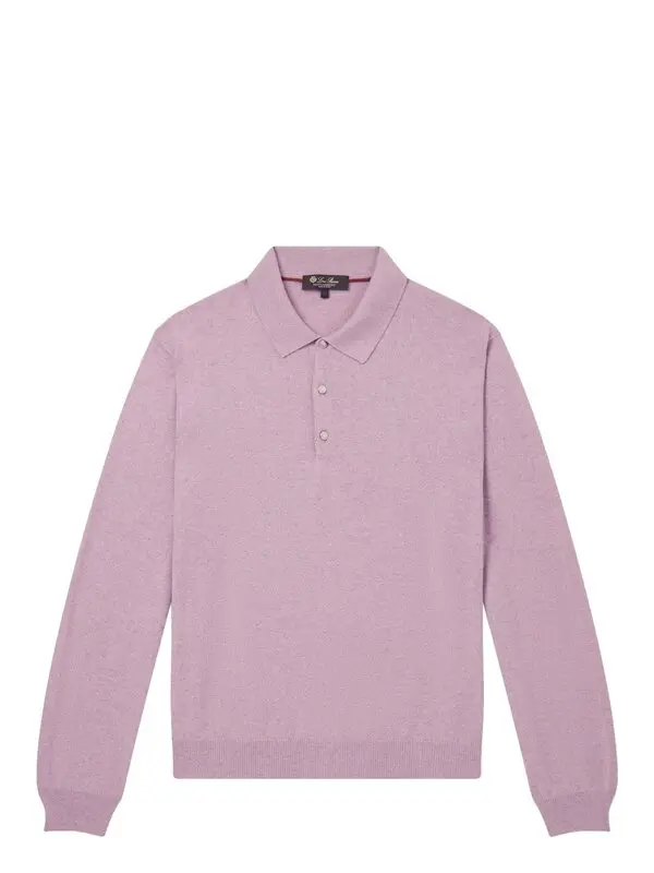 Loro Piana Cashmere Polo Shirt - Purple