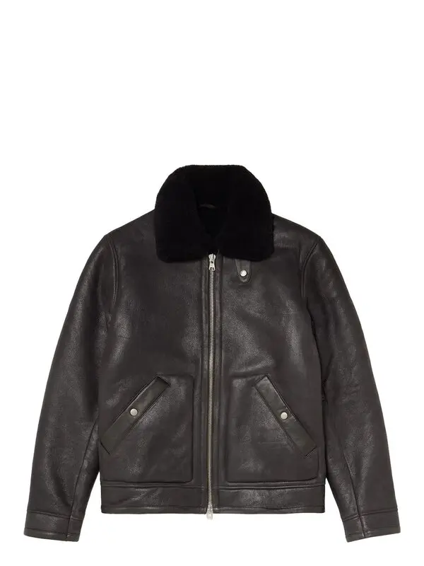 Nn07 Atkinson 8173 Shearling Bomber Jacket - Brown