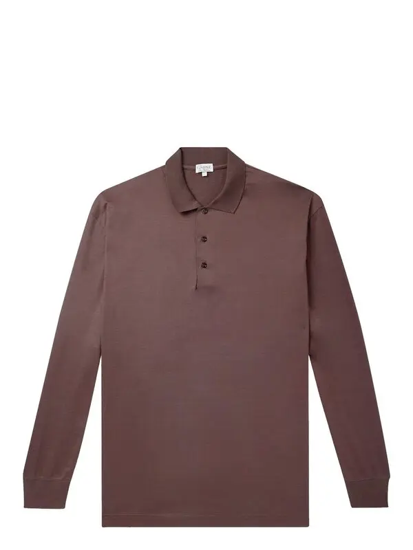 Charvet Cotton-sateen Polo Shirt - Brown