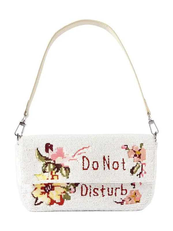 Staud Timmy Beaded Shoulder Bag - Neutrals