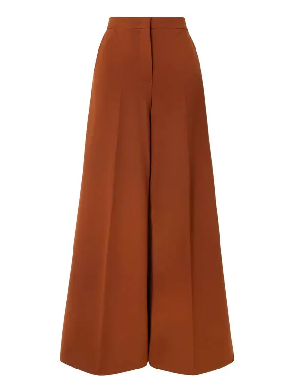 Max Mara Taverna Jersey Wide-leg Pants - Brick