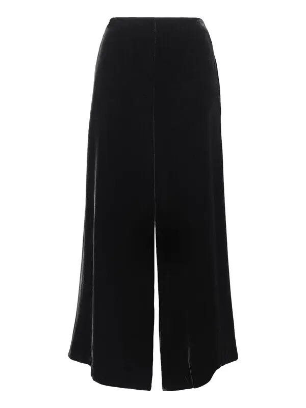 THE ROW Elezar Velvet Wide-leg Pants - Black