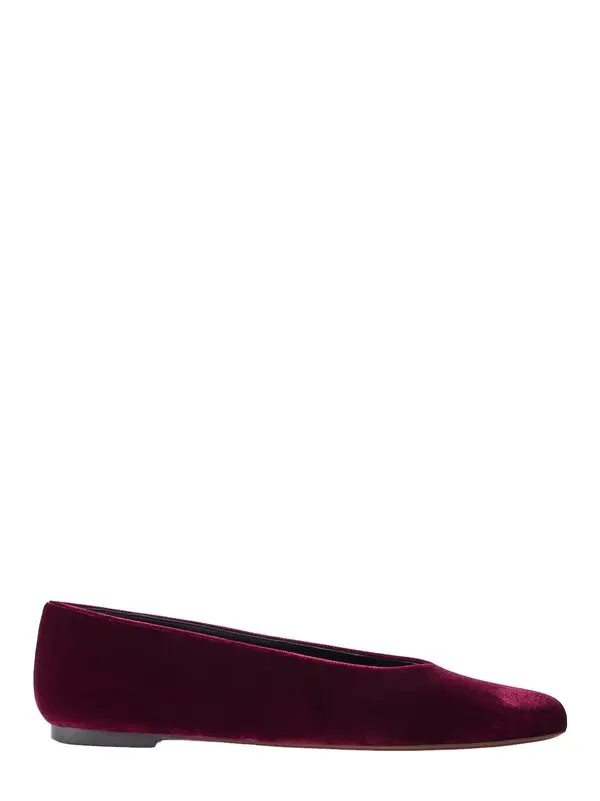 NEOUS Beid Velvet Ballet Flats - Burgundy