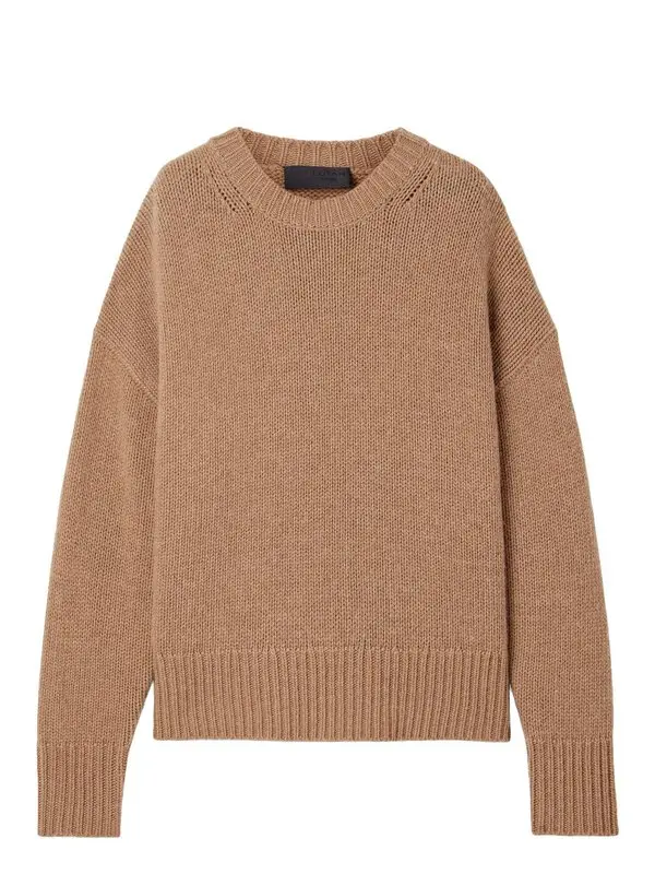 NILI LOTAN Donnika Merino Wool And Cashmere-blend Sweater - Brown