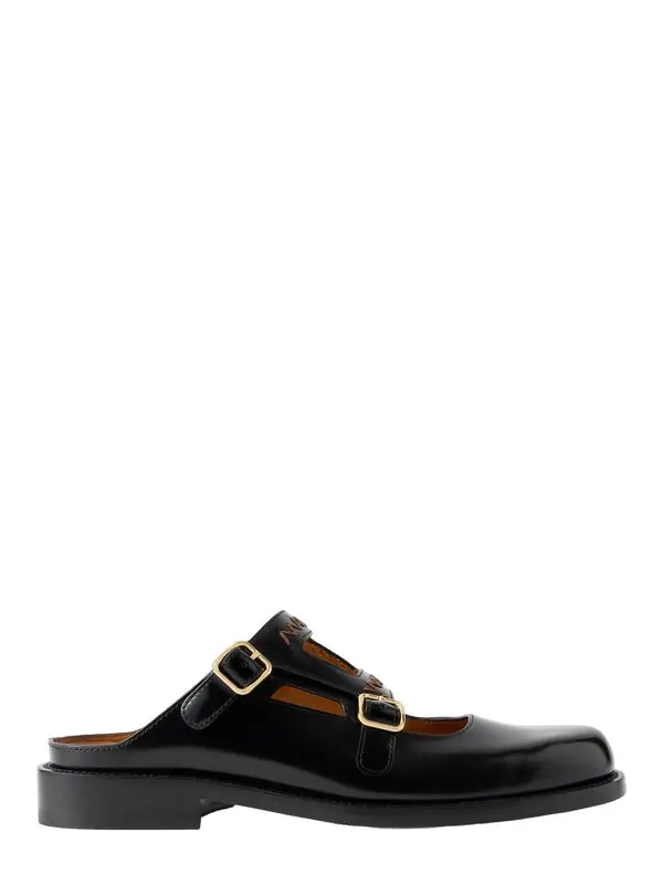 Marni Sabot Woven Leather Slip-ons - Black