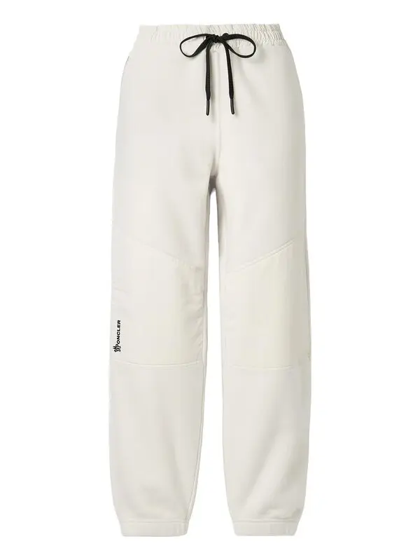 Moncler Shell-paneled Fleece Tapered Sweatpants - White