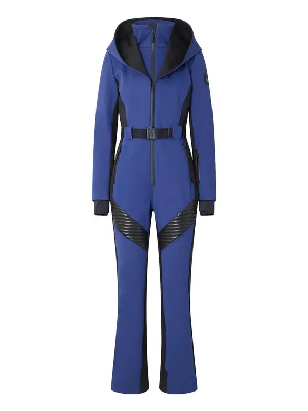 Mackage Elle Belted Hooded Ski Suit - Blue