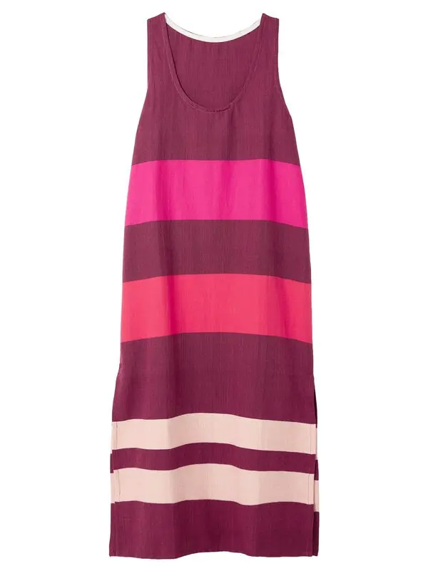 LEMLEM Lilian Striped Cotton Midi Dress - Pink