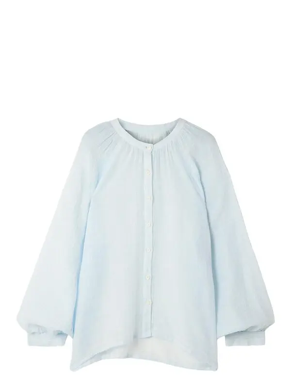LEMLEM Mita Cotton-gauze Blouse - Blue